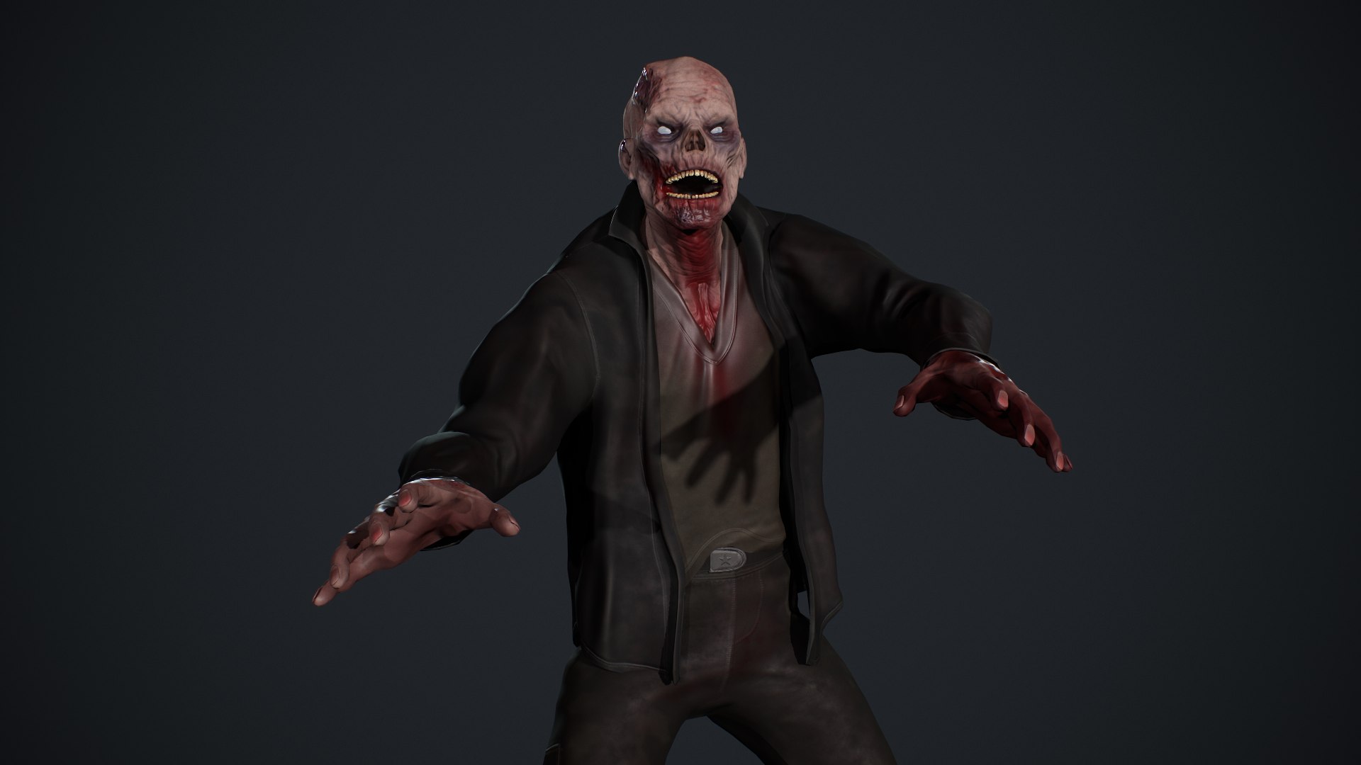 Zombie Male 3D Model - TurboSquid 2300634