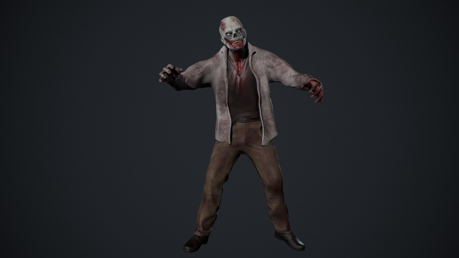 Zombie Male 3D Model - TurboSquid 2300634