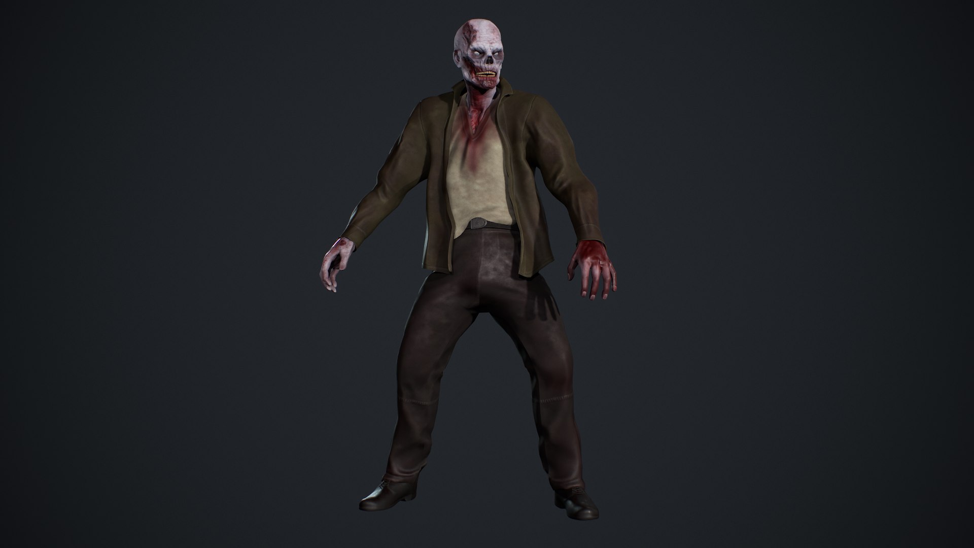 Zombie Male 3D Model - TurboSquid 2300634