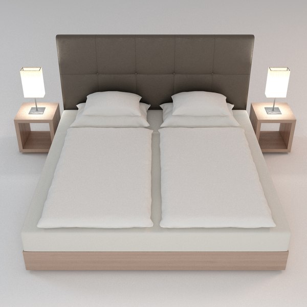 3d model nightstand scene bed