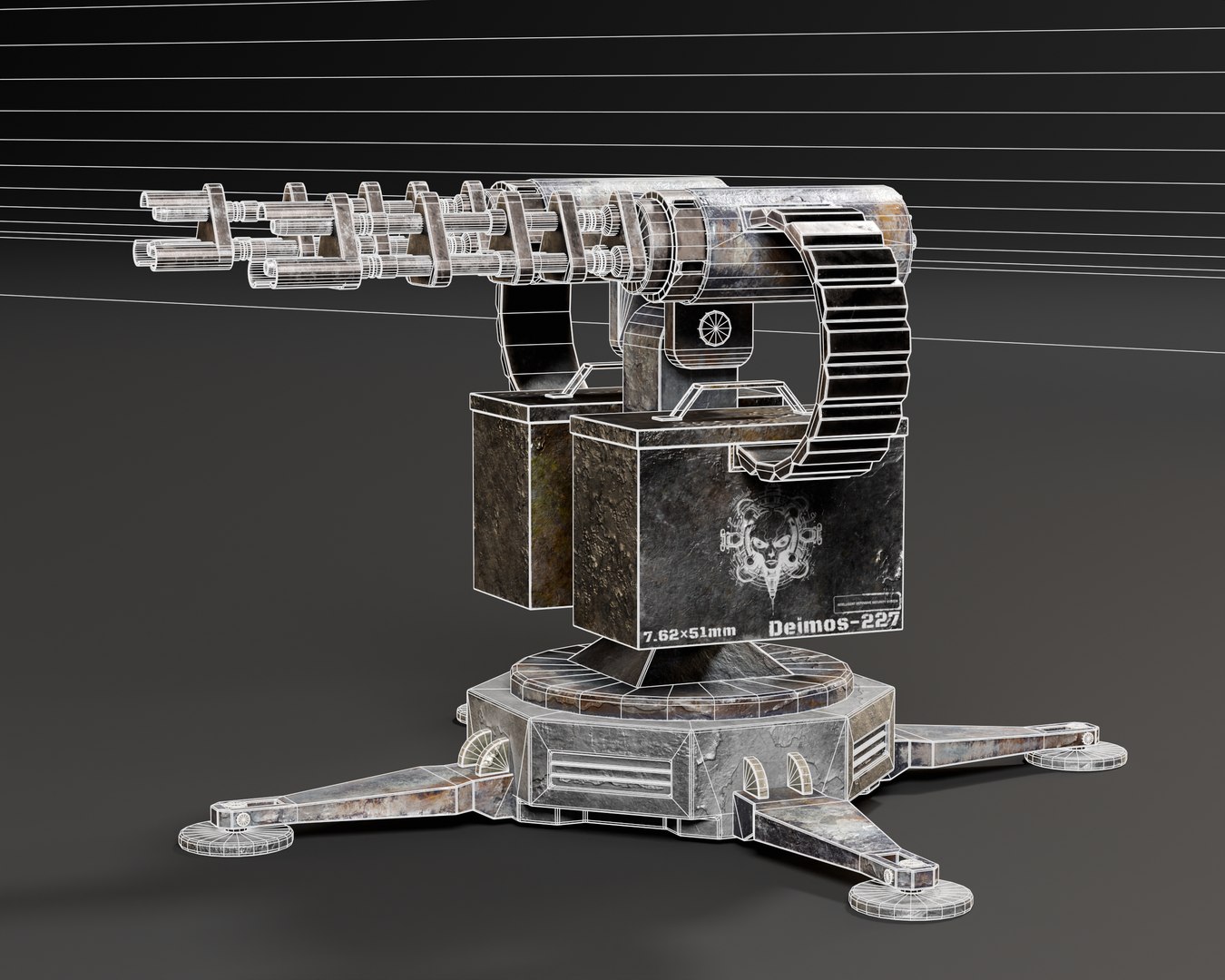 Sci-Fi Sentry Gun 3D Model - TurboSquid 2358143