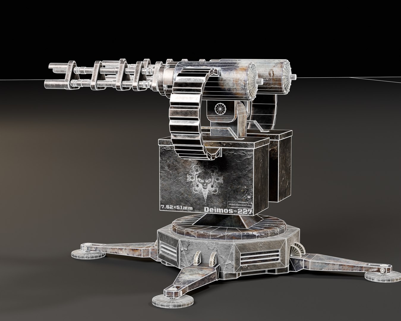 Sci-Fi Sentry Gun 3D Model - TurboSquid 2358143