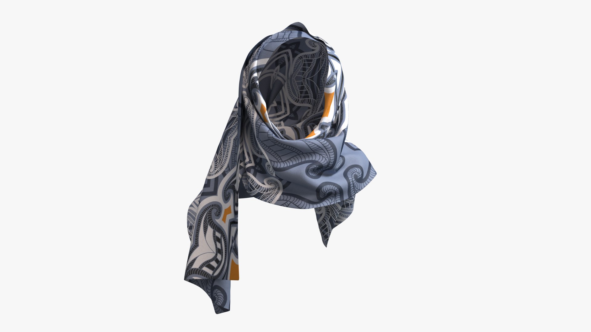 3D model Scarf and Gucci Plane Shawl Collection 002 - TurboSquid 1923758