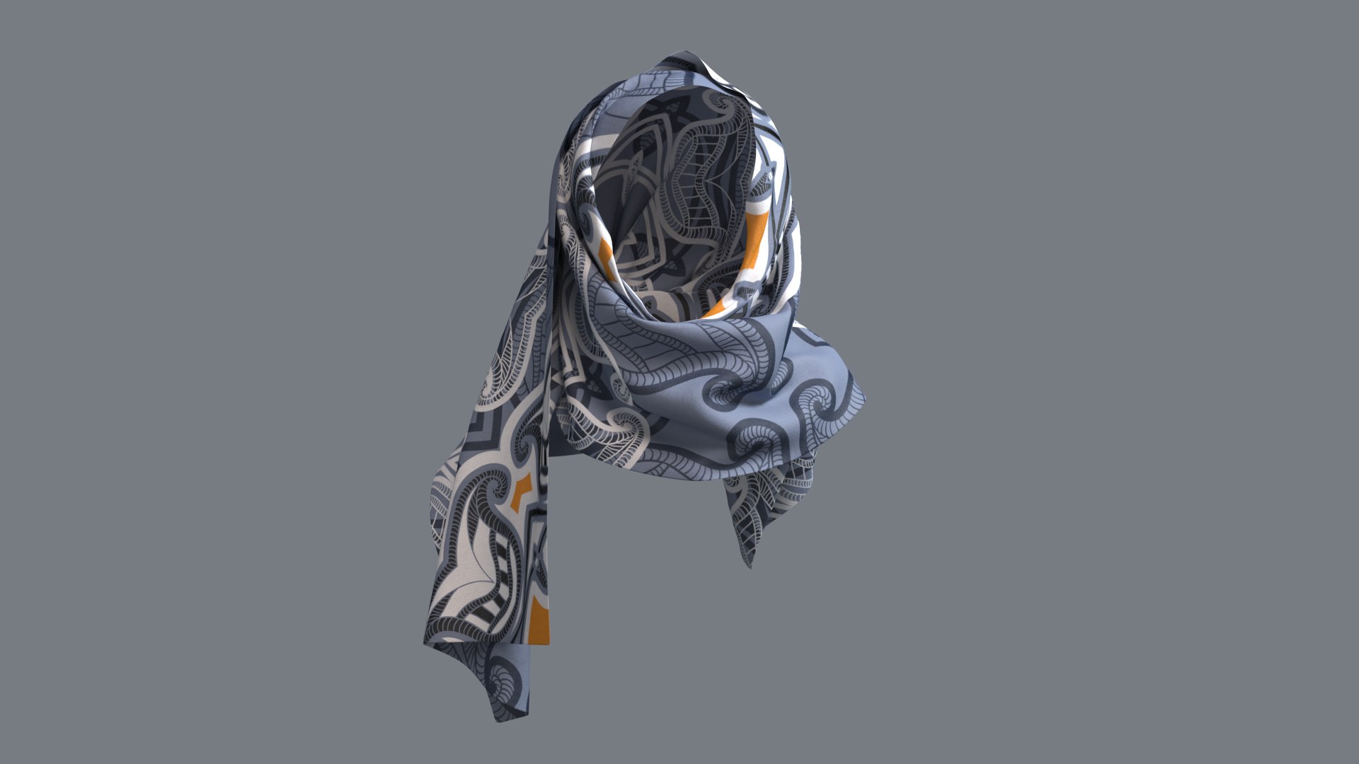 3D model Scarf and Gucci Plane Shawl Collection 002 - TurboSquid 1923758