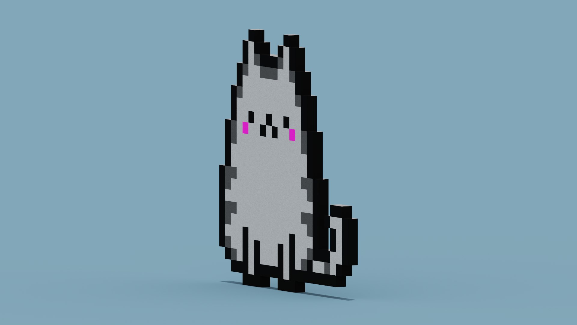 Pixel Cat 3D Model - TurboSquid 1976135