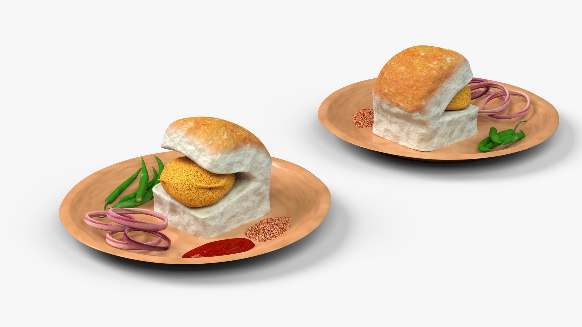 Wada Pav 3D Model - TurboSquid 1507455