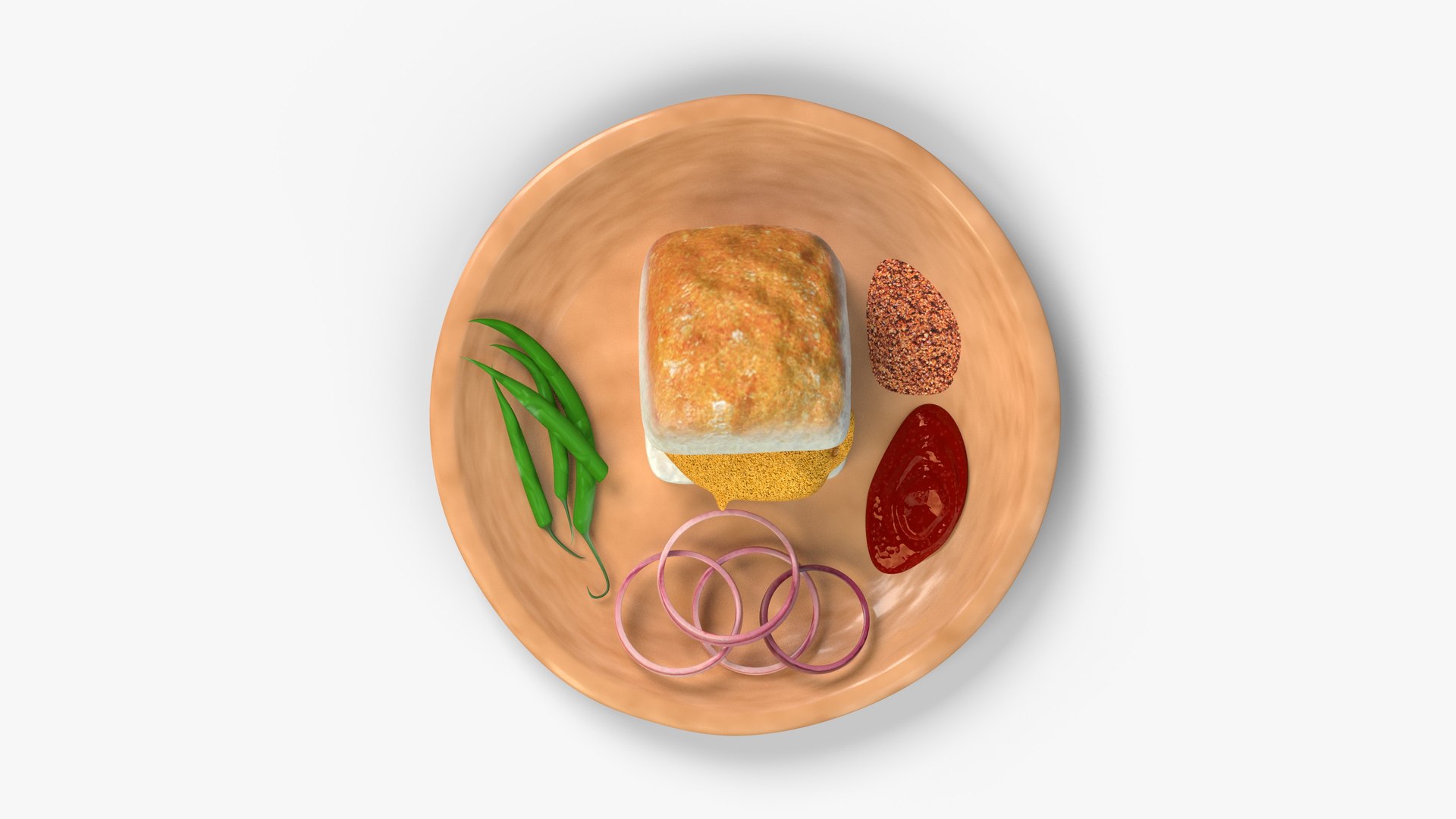 Wada Pav 3D Model - TurboSquid 1507455
