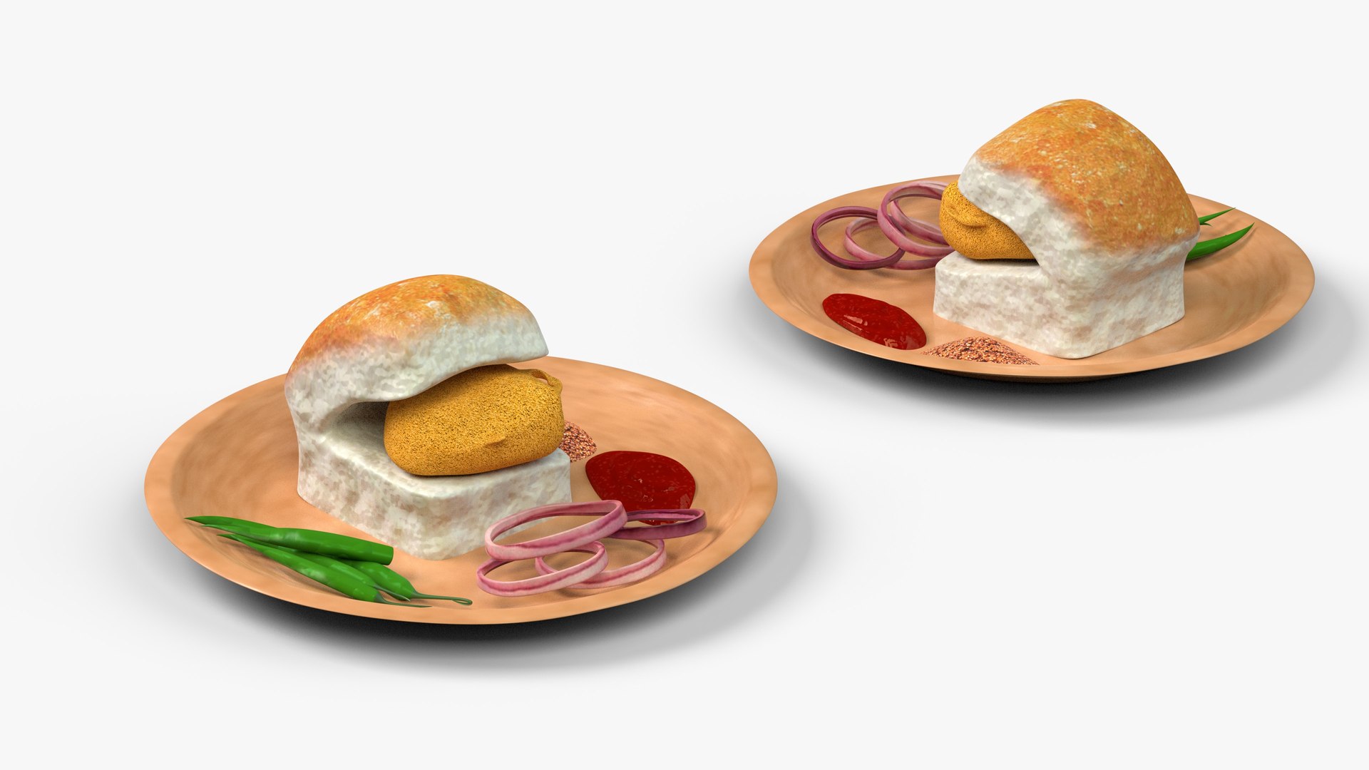 Wada Pav 3D Model - TurboSquid 1507455