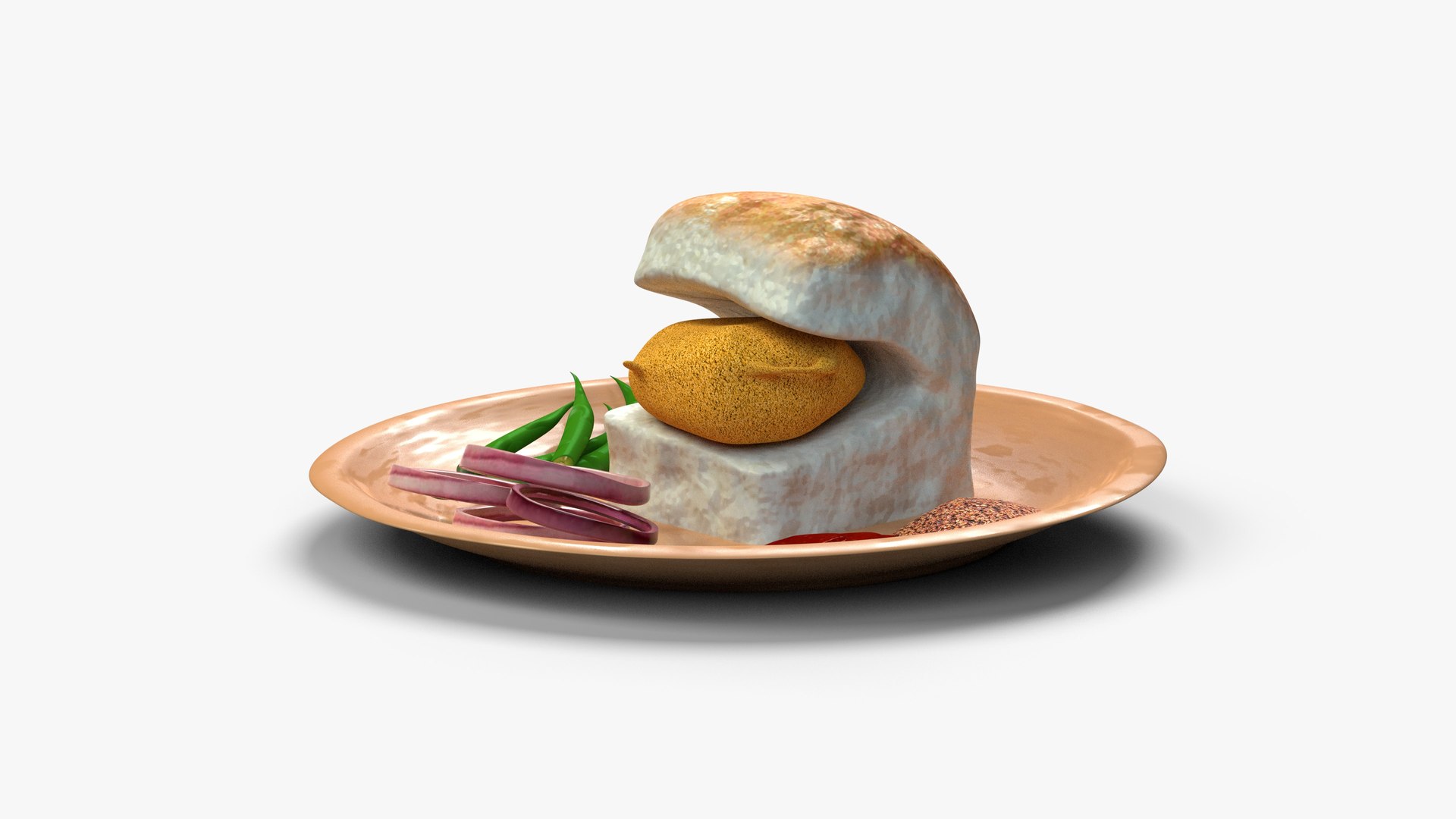Wada Pav 3D Model - TurboSquid 1507455