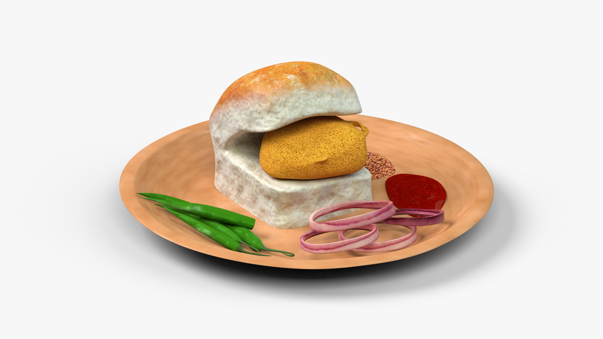 Wada Pav 3D Model - TurboSquid 1507455