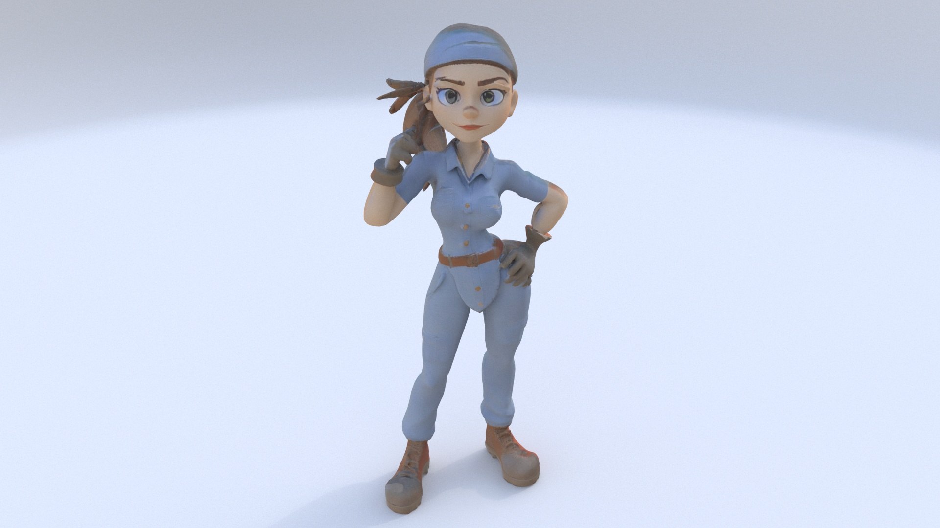 3D Mechanic Female - TurboSquid 2333473
