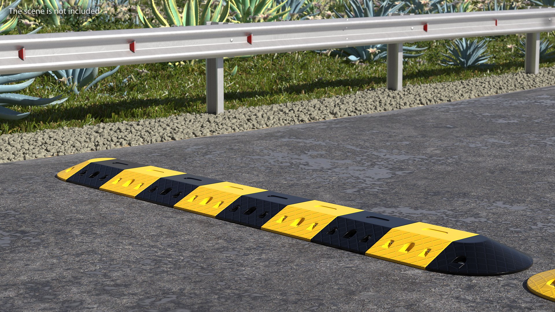 Traffic safety speed bump 3D - TurboSquid 1572941