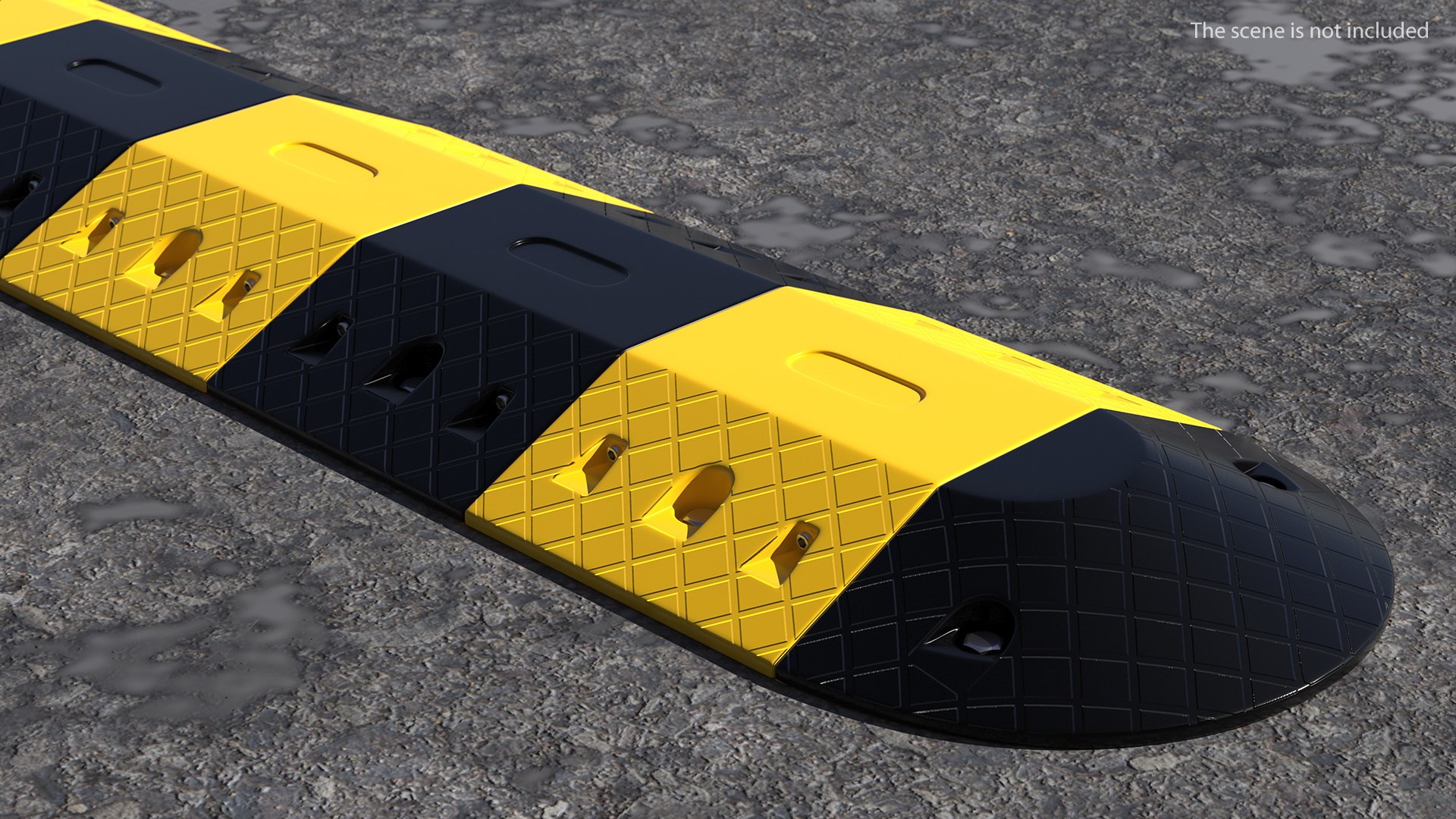 Traffic safety speed bump 3D - TurboSquid 1572941