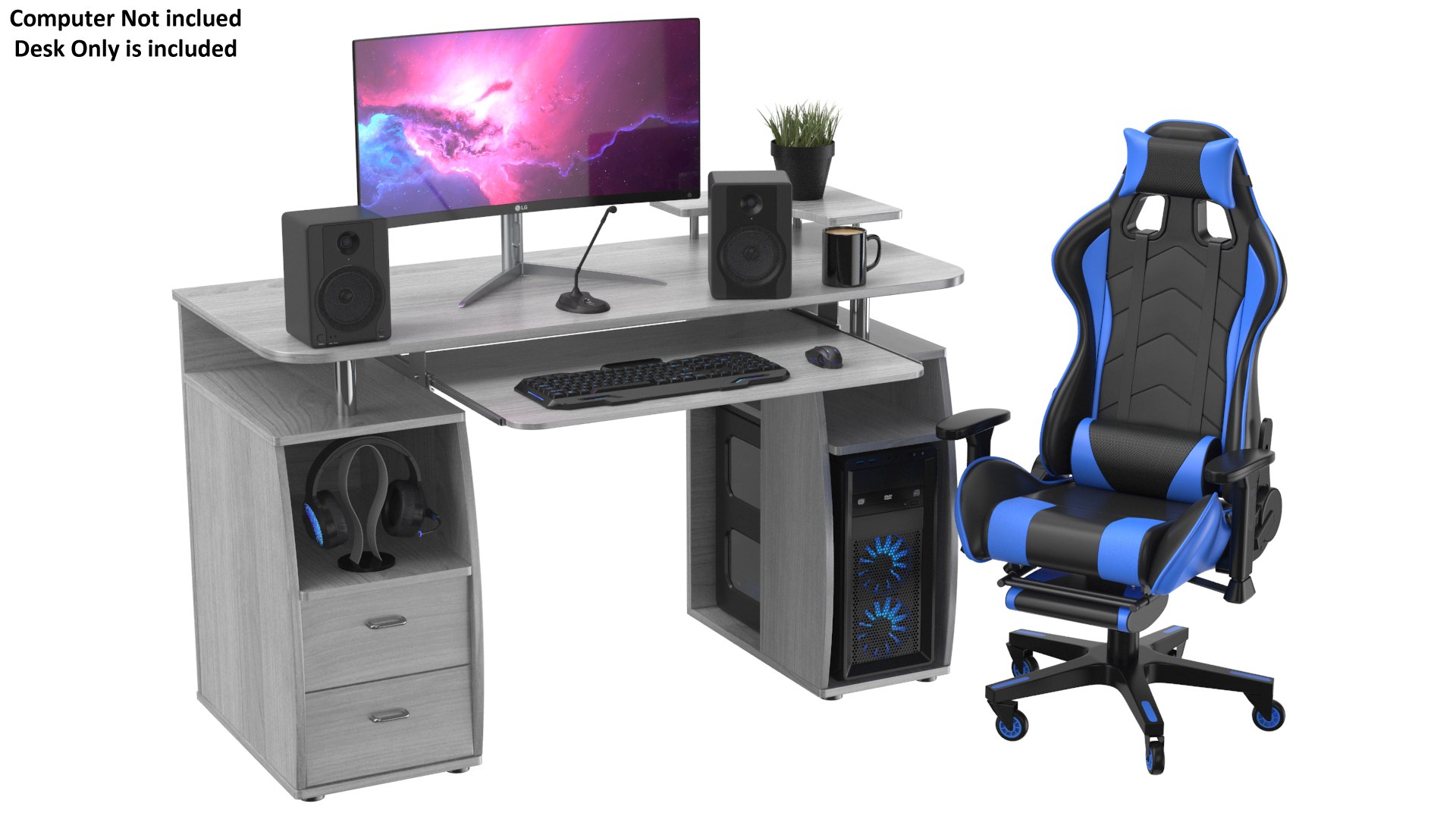 Computer Desk Model - TurboSquid 1833489