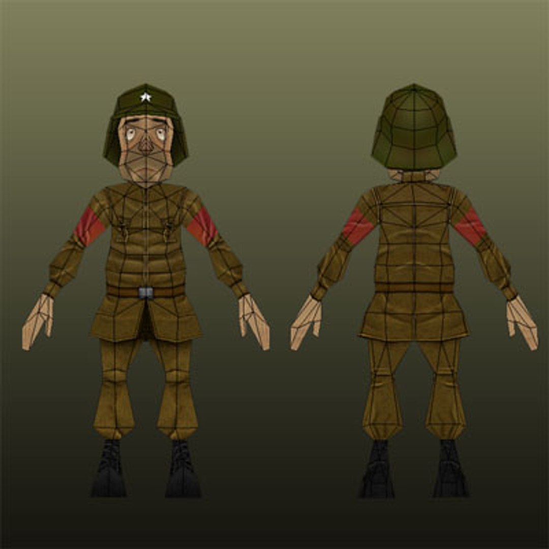 max cartoon soldier animations