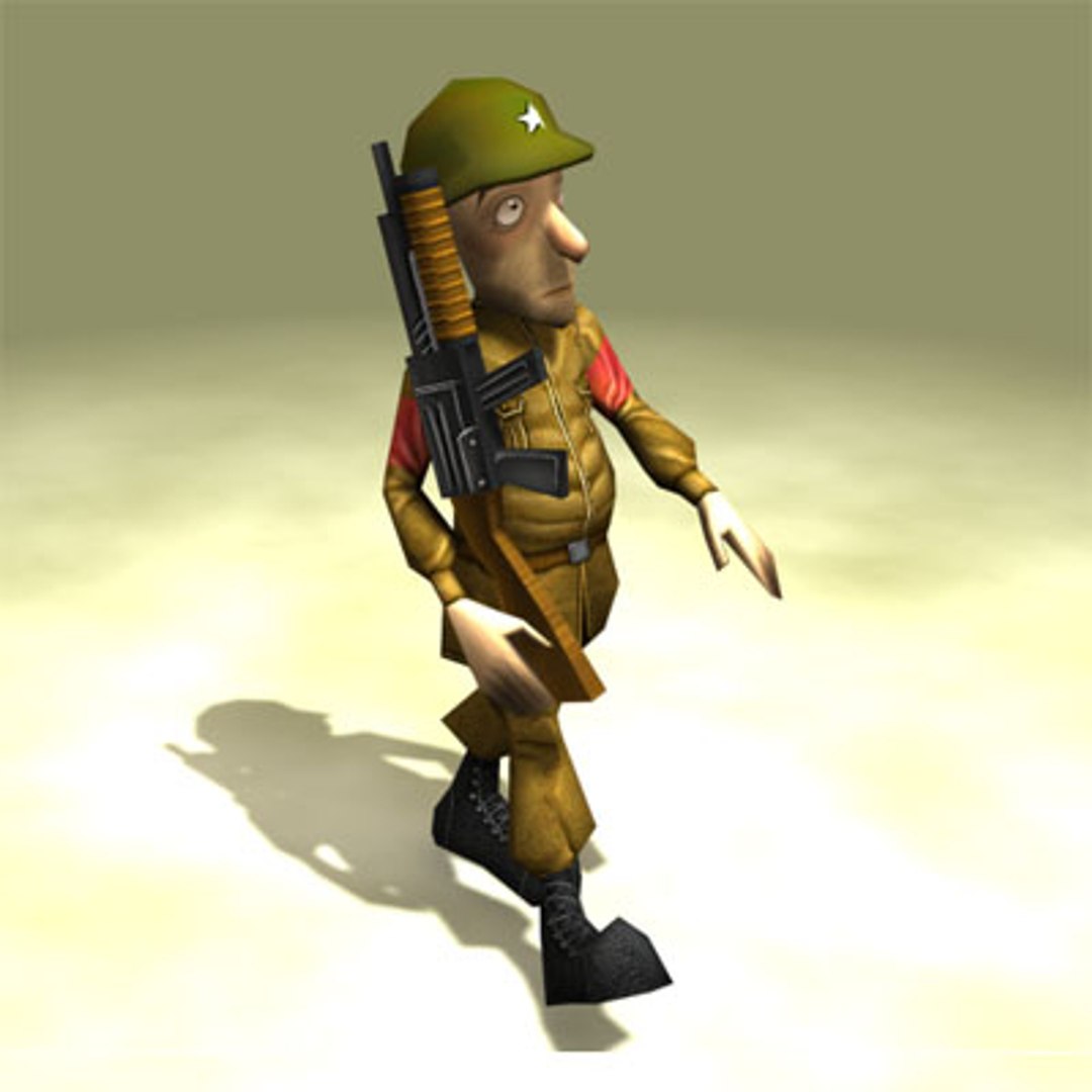 max cartoon soldier animations