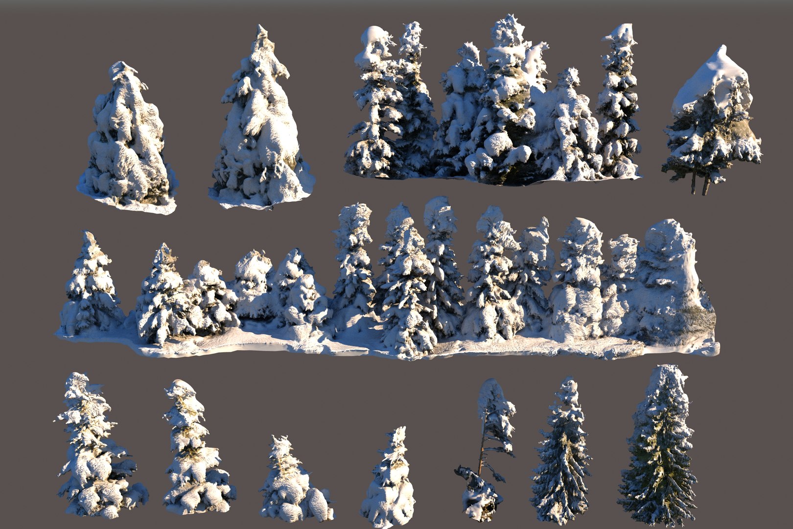 Frozen Forest HD Pack 3D Model - TurboSquid 2290042