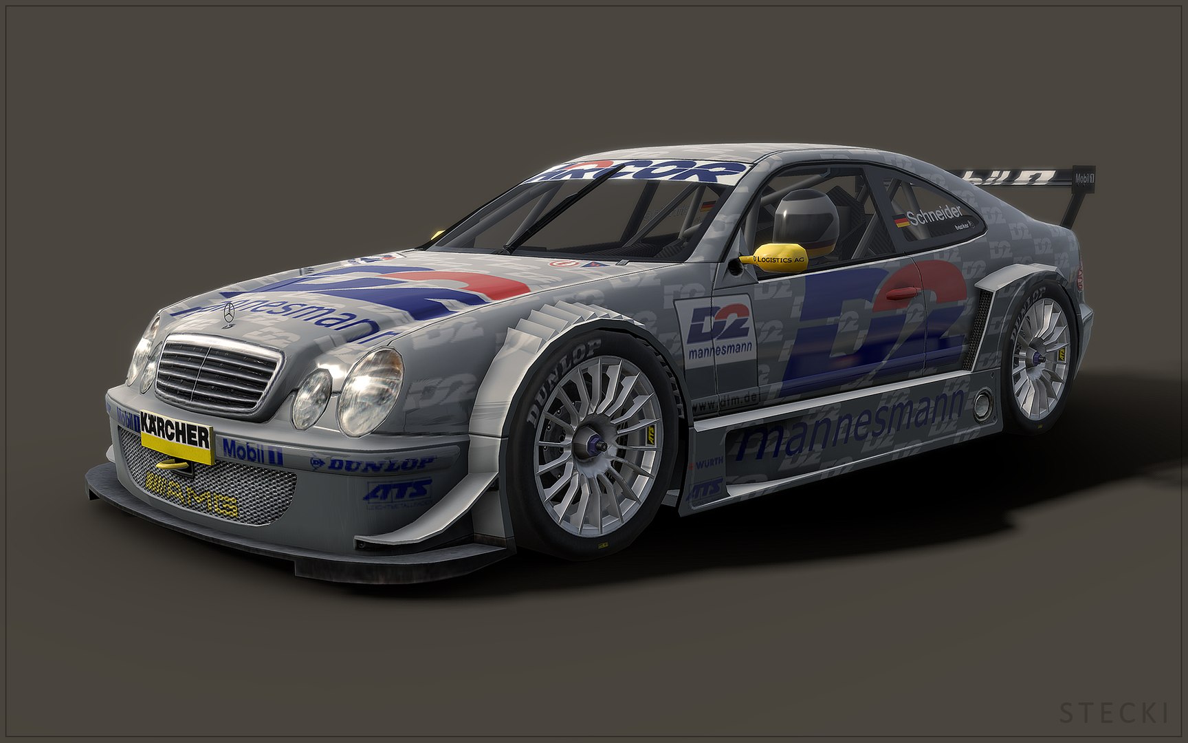 3D Model 2000 Mercedes-Benz CLK DTM - TurboSquid 1900571