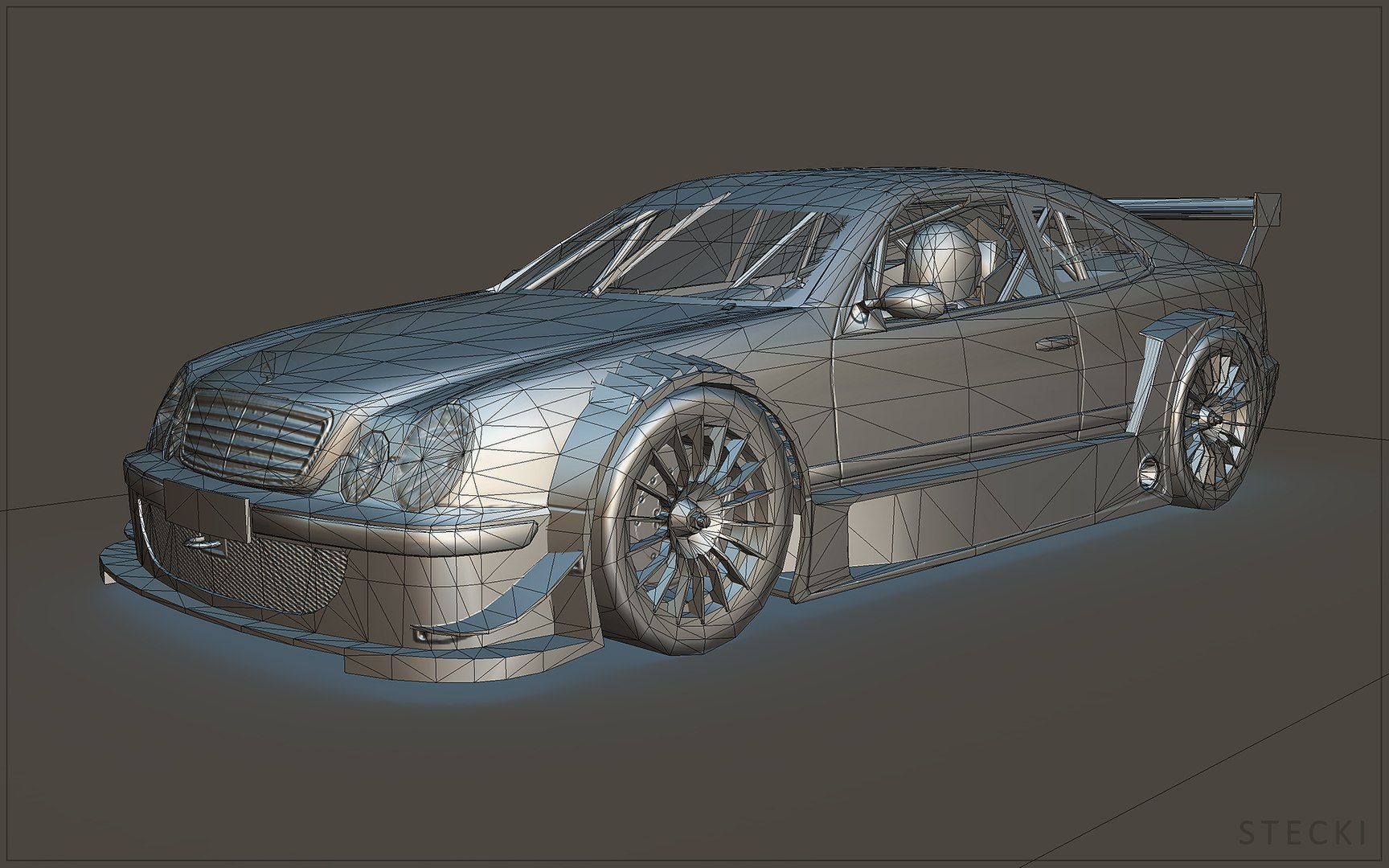 3D Model 2000 Mercedes-Benz CLK DTM - TurboSquid 1900571
