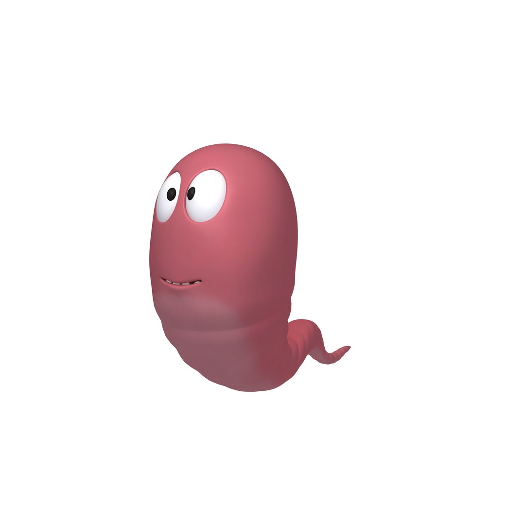 3D Worm Cartoon - TurboSquid 1675830