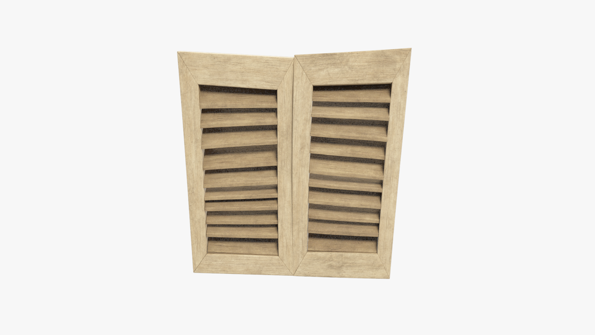 Stylized Shutters Window 3D - TurboSquid 1684303