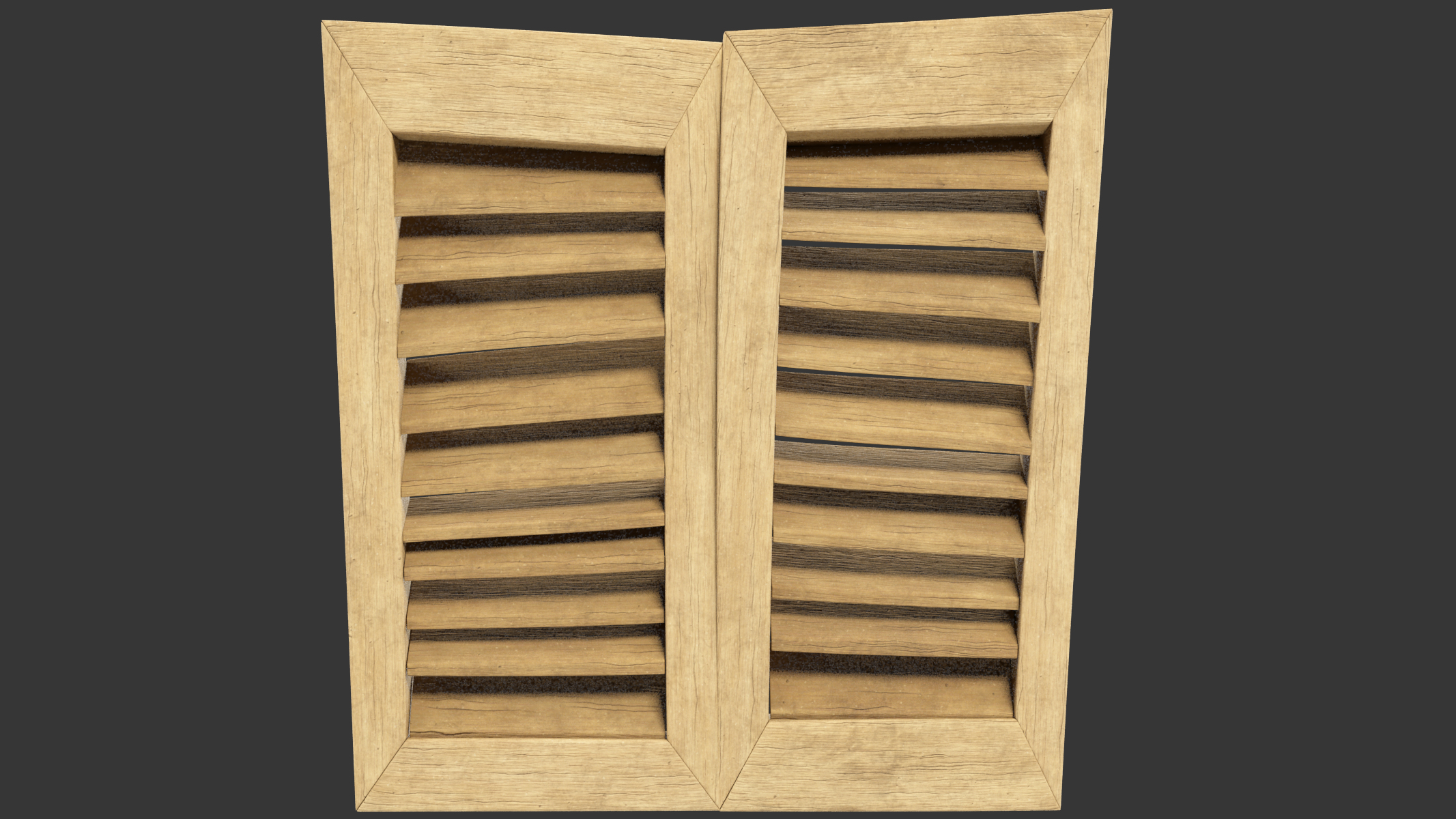 Stylized shutters window 3D - TurboSquid 1684303