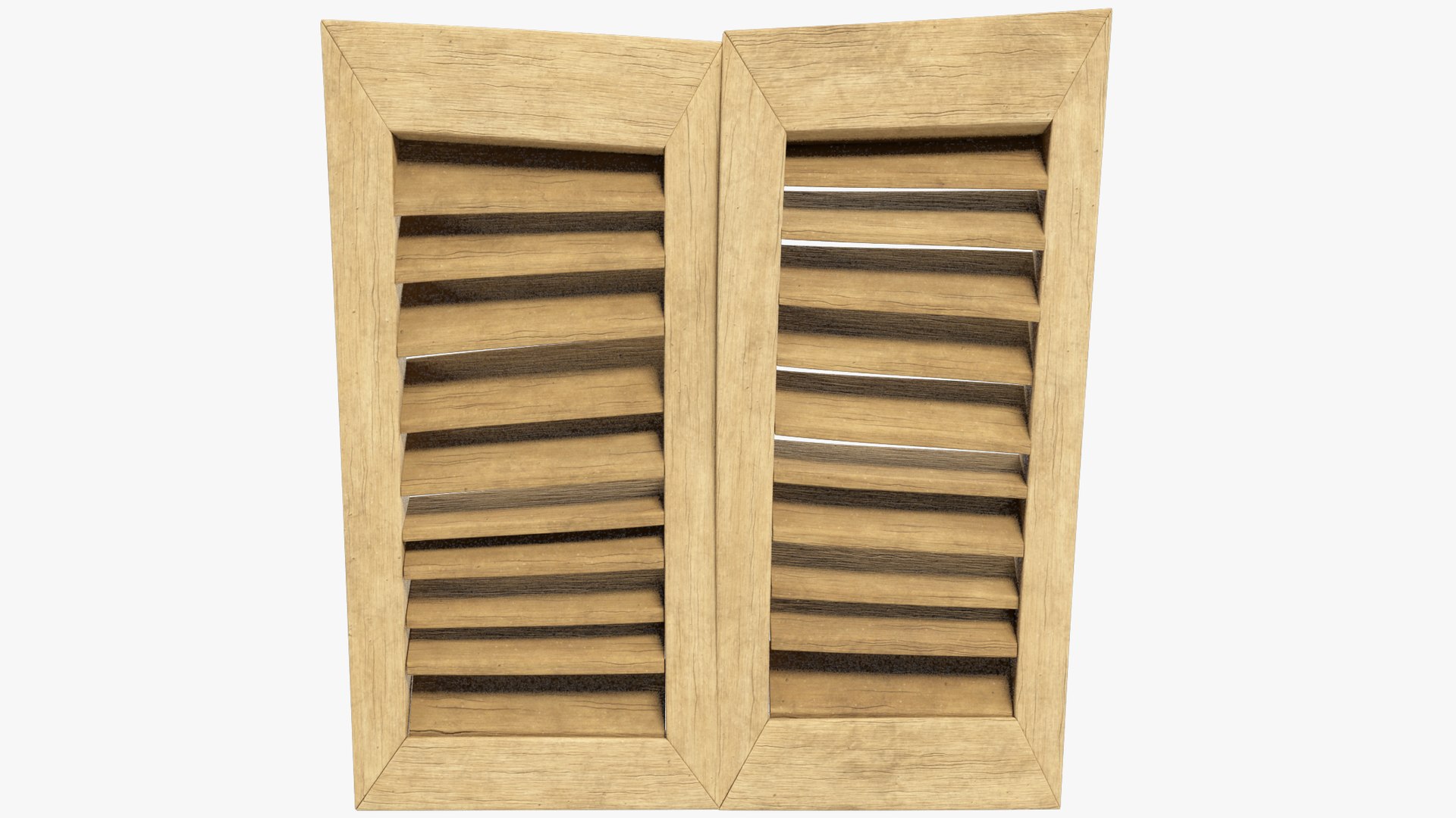 Stylized shutters window 3D - TurboSquid 1684303