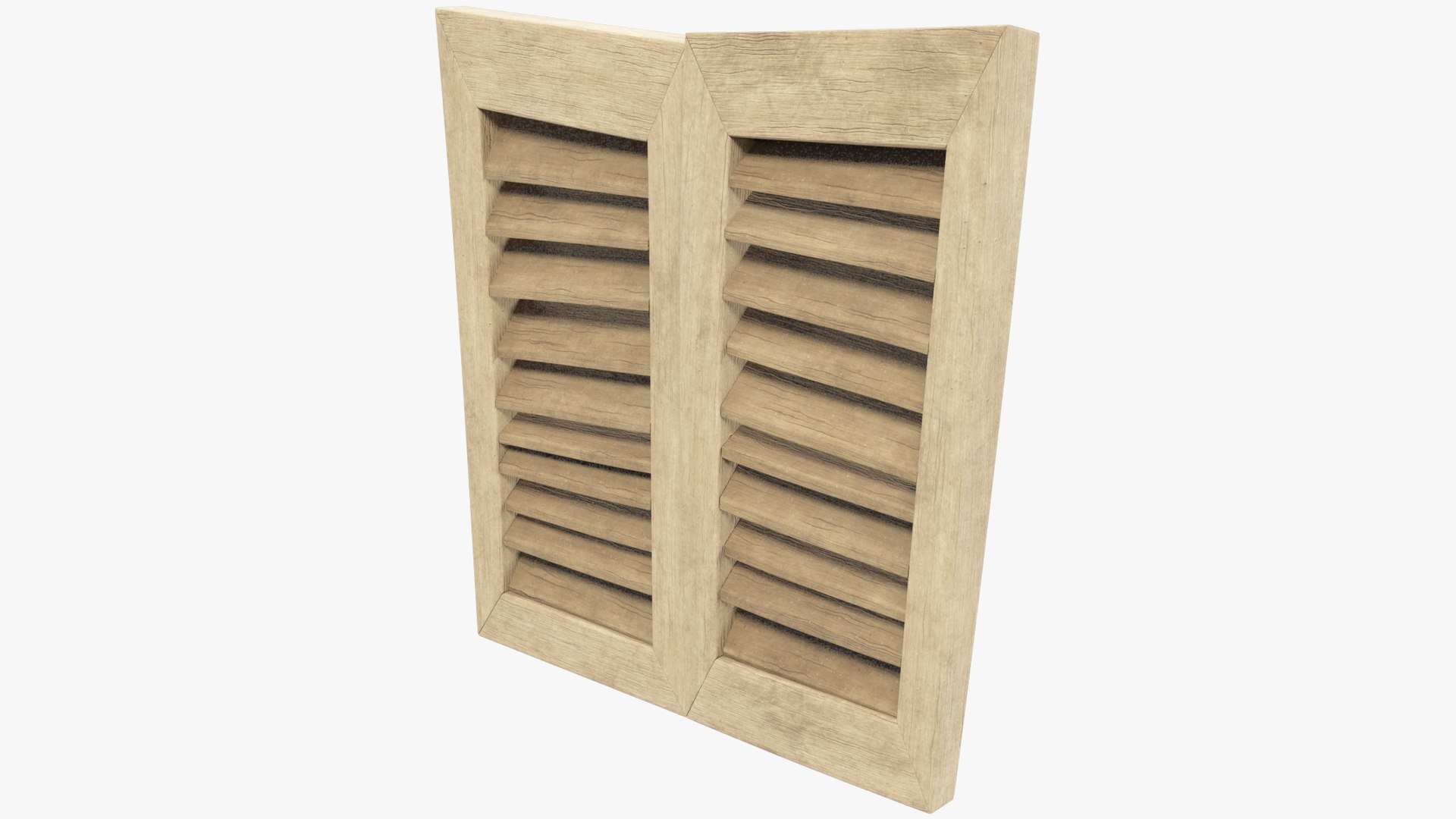 Stylized Shutters Window 3D - TurboSquid 1684303