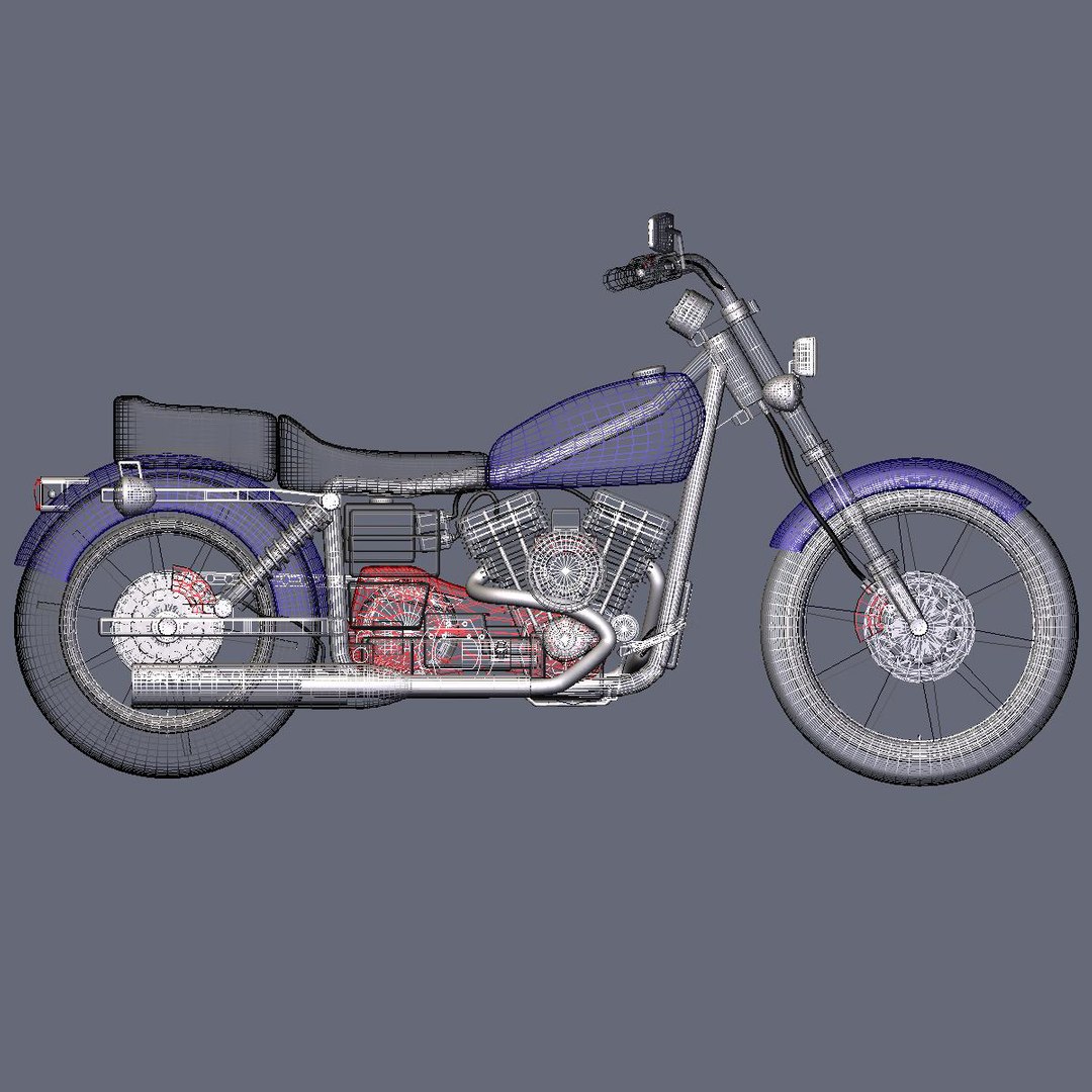 Custom Chopper Bike 3D Model - TurboSquid 1406625