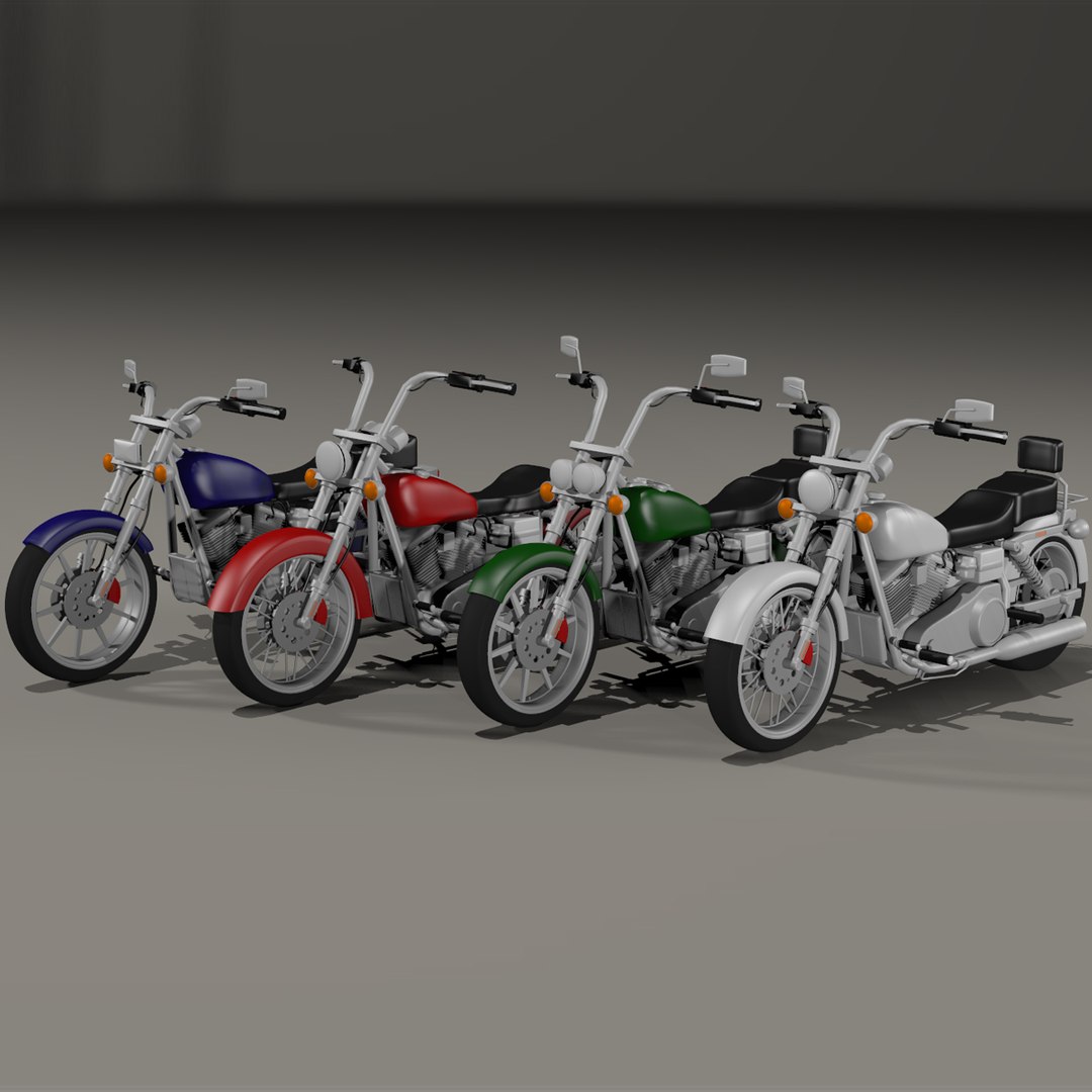 Custom Chopper Bike 3D Model - TurboSquid 1406625