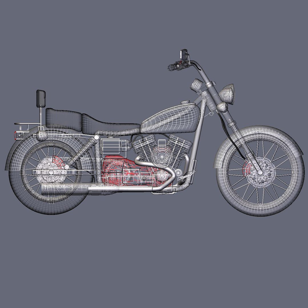 Custom Chopper Bike 3D Model - TurboSquid 1406625