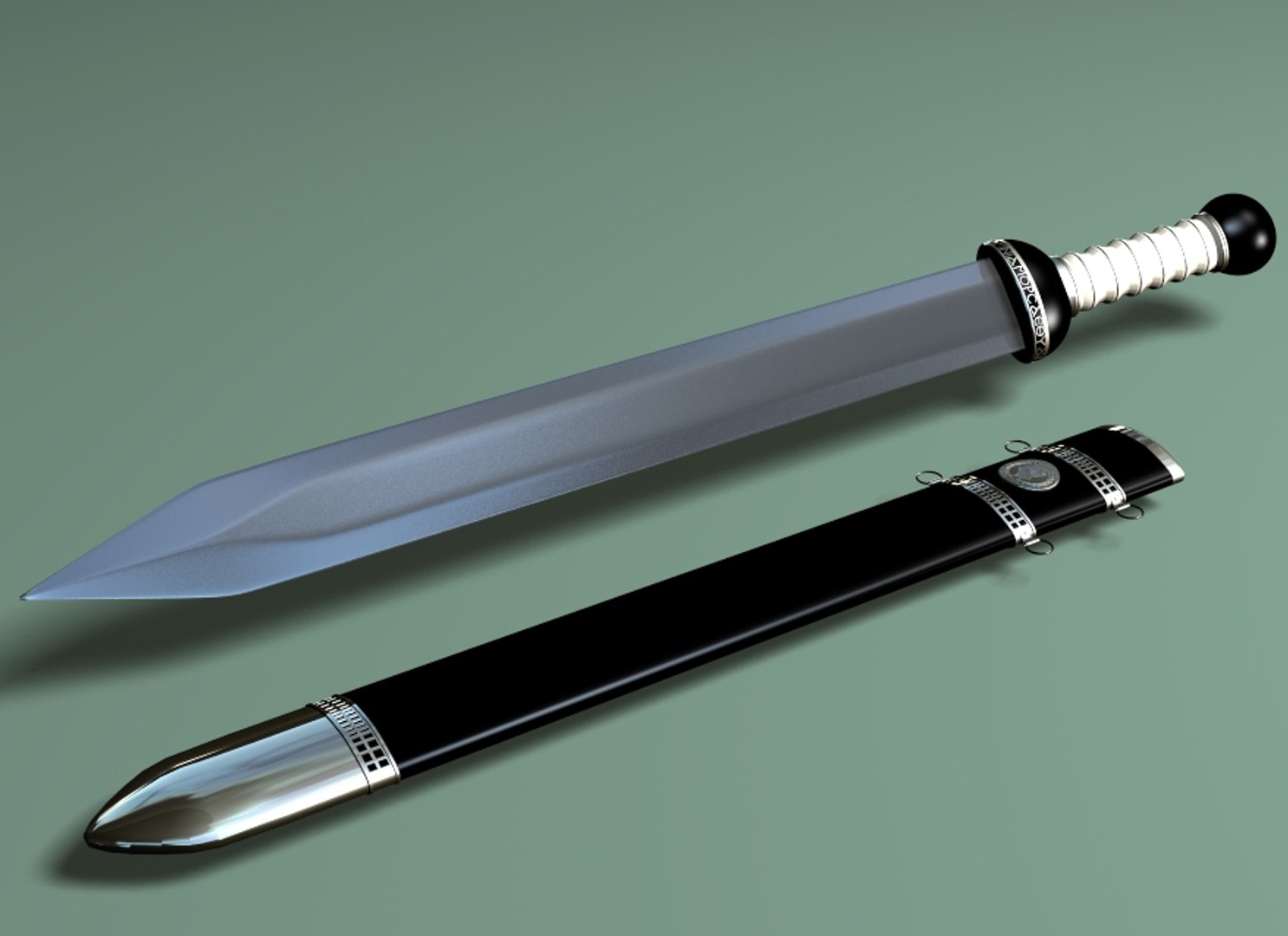 3d Model Of Roman Gladius Sword