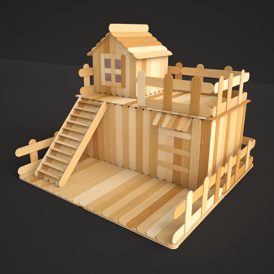 3D Sticks House Model - TurboSquid 1157188