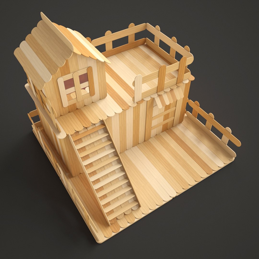 3D Sticks House Model - TurboSquid 1157188