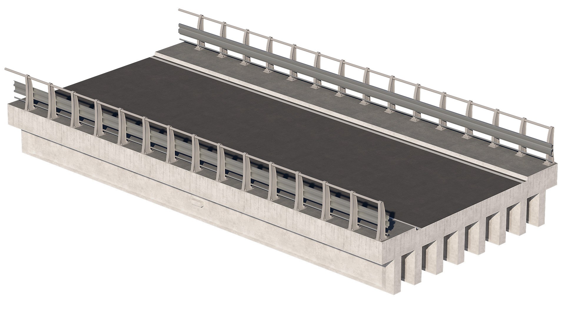 Road Bridge One Lane 01 Model - TurboSquid 2330429