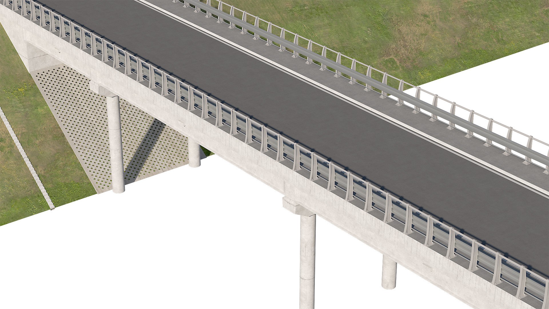 Road Bridge One Lane 01 Model - TurboSquid 2330429