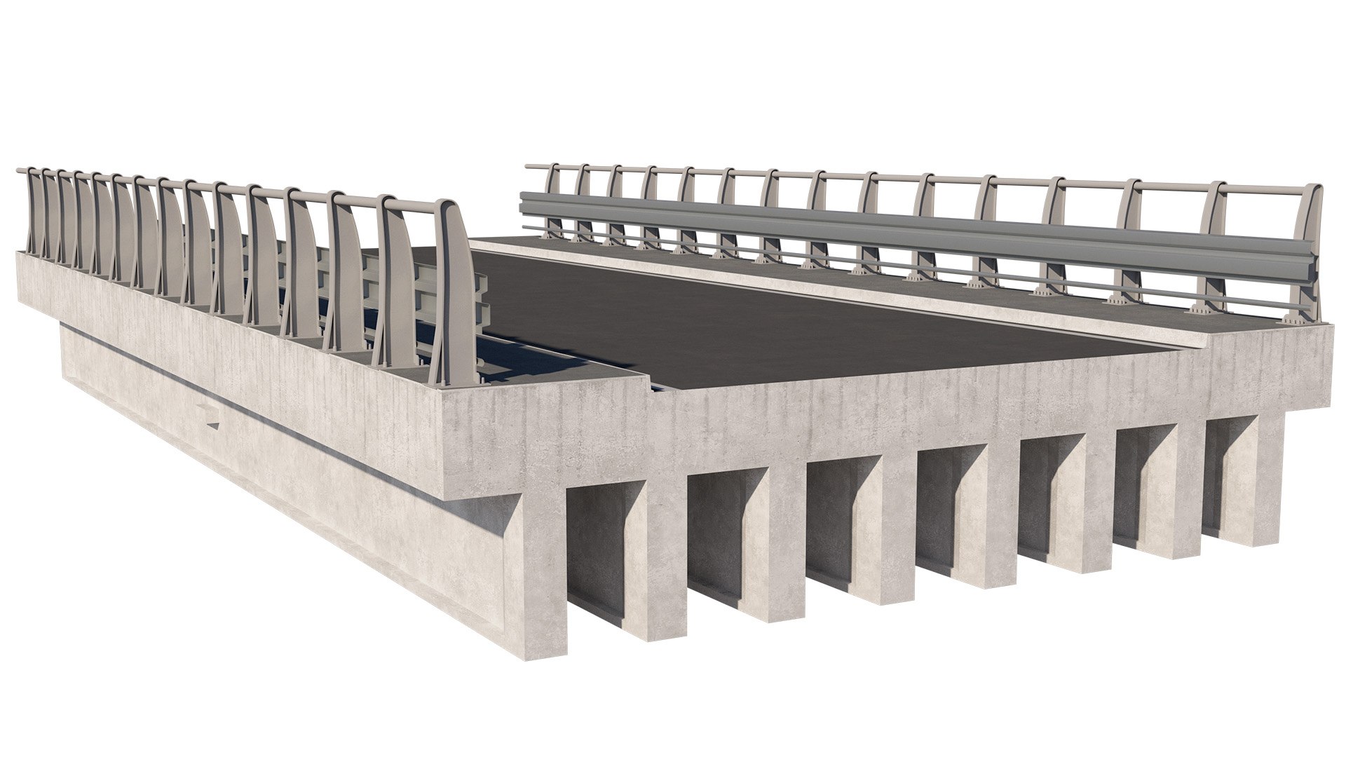 Road Bridge One Lane 01 Model - TurboSquid 2330429