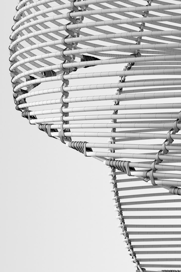 Spiral Shell Shaped Rattan Ceiling Lamp Model - TurboSquid 1758642