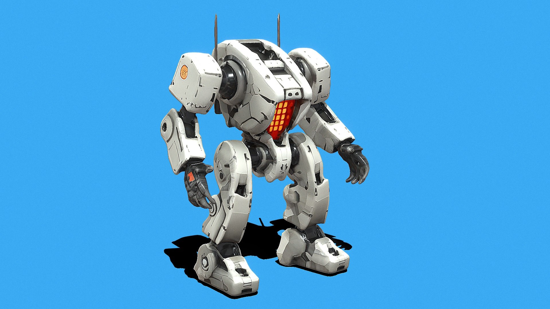 Cyberpunk Robot PBR Low Poly 3D Model 3D Model - TurboSquid 2306304