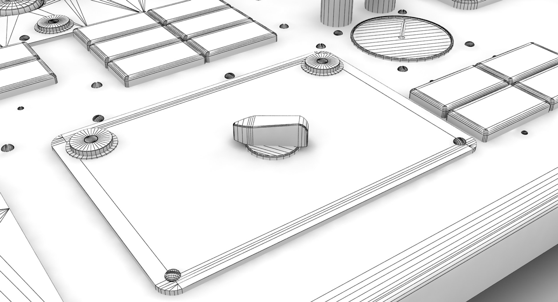Left overhead panels board 3D model - TurboSquid 1370425
