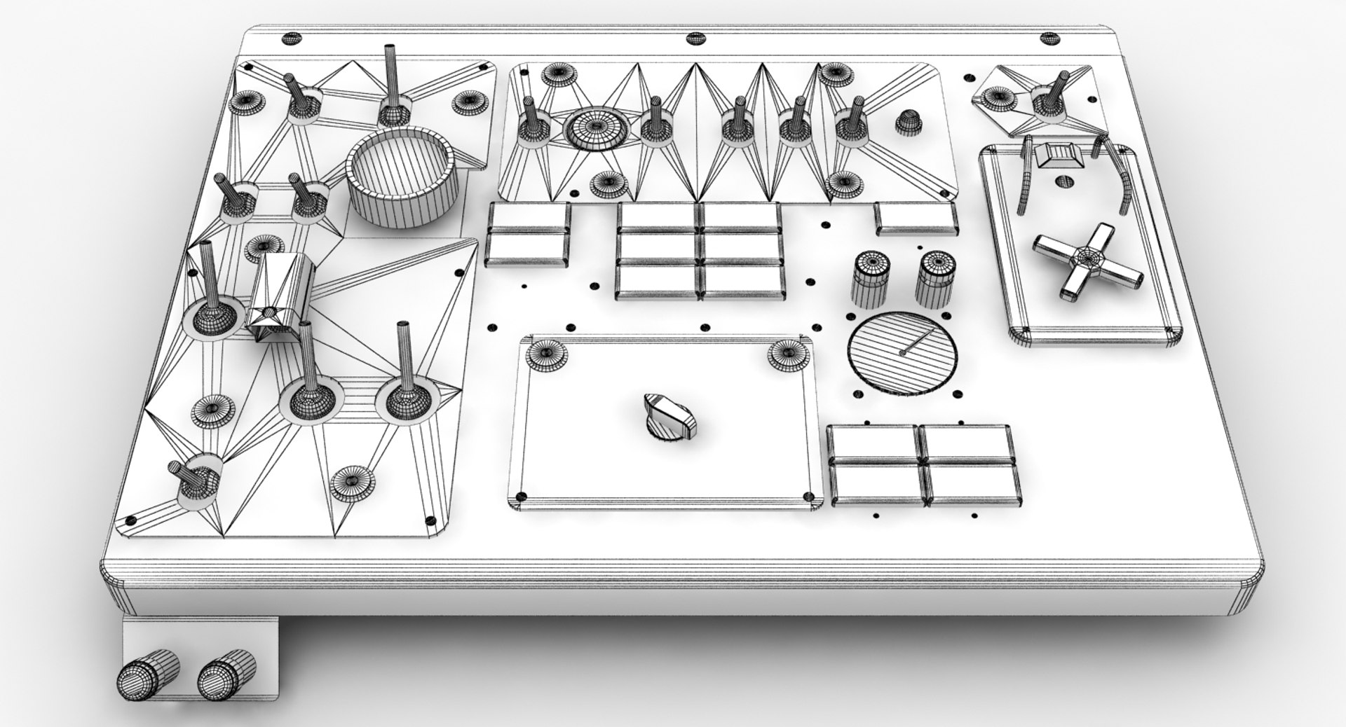 Left Overhead Panels Board 3D Model - TurboSquid 1370425
