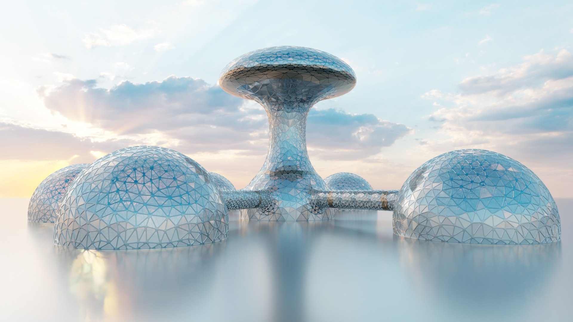 3D Sci Fi Future Mars Base Glass City - TurboSquid 2311974