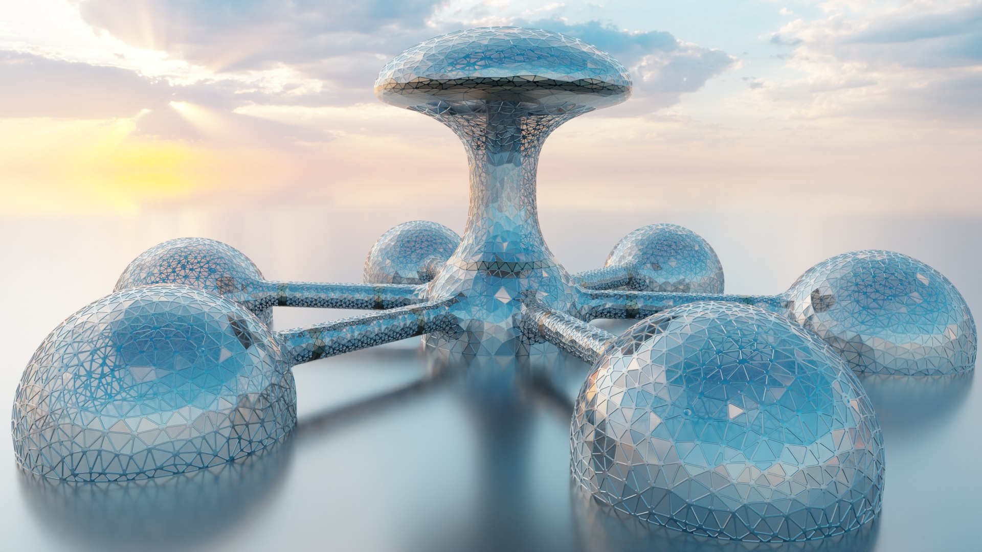 3D Sci Fi Future Mars Base Glass City - TurboSquid 2311974