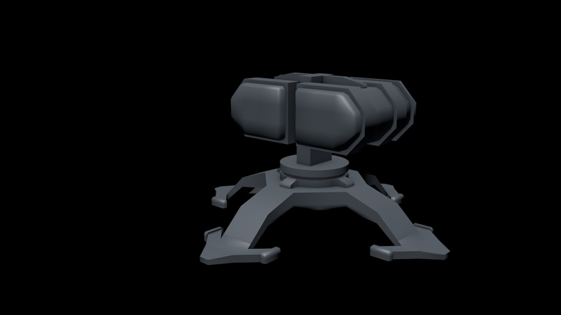3d model missile launcher rocket turret