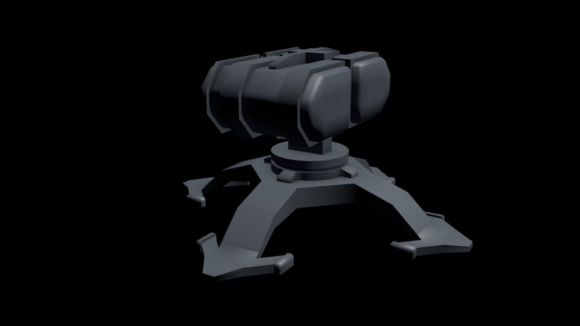 3d model missile launcher rocket turret