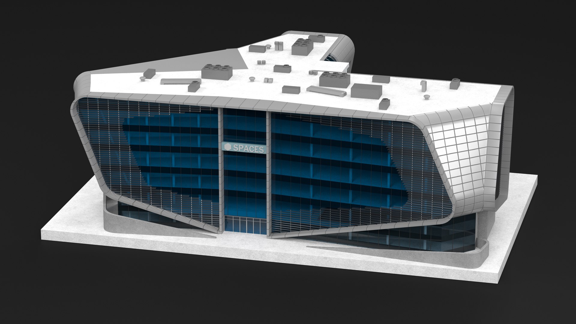 Contemporary Office Building 3D Model - TurboSquid 2214633