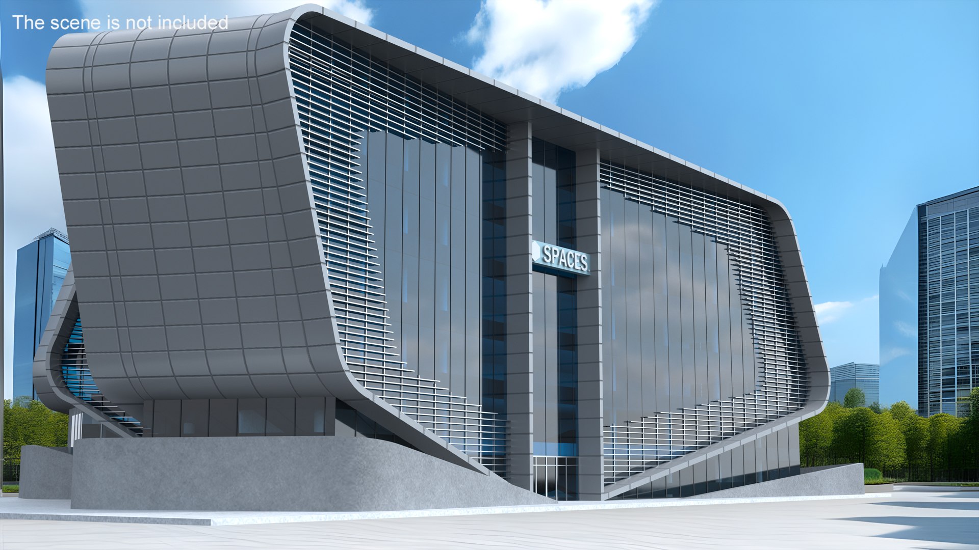 Contemporary Office Building 3D Model - TurboSquid 2214633
