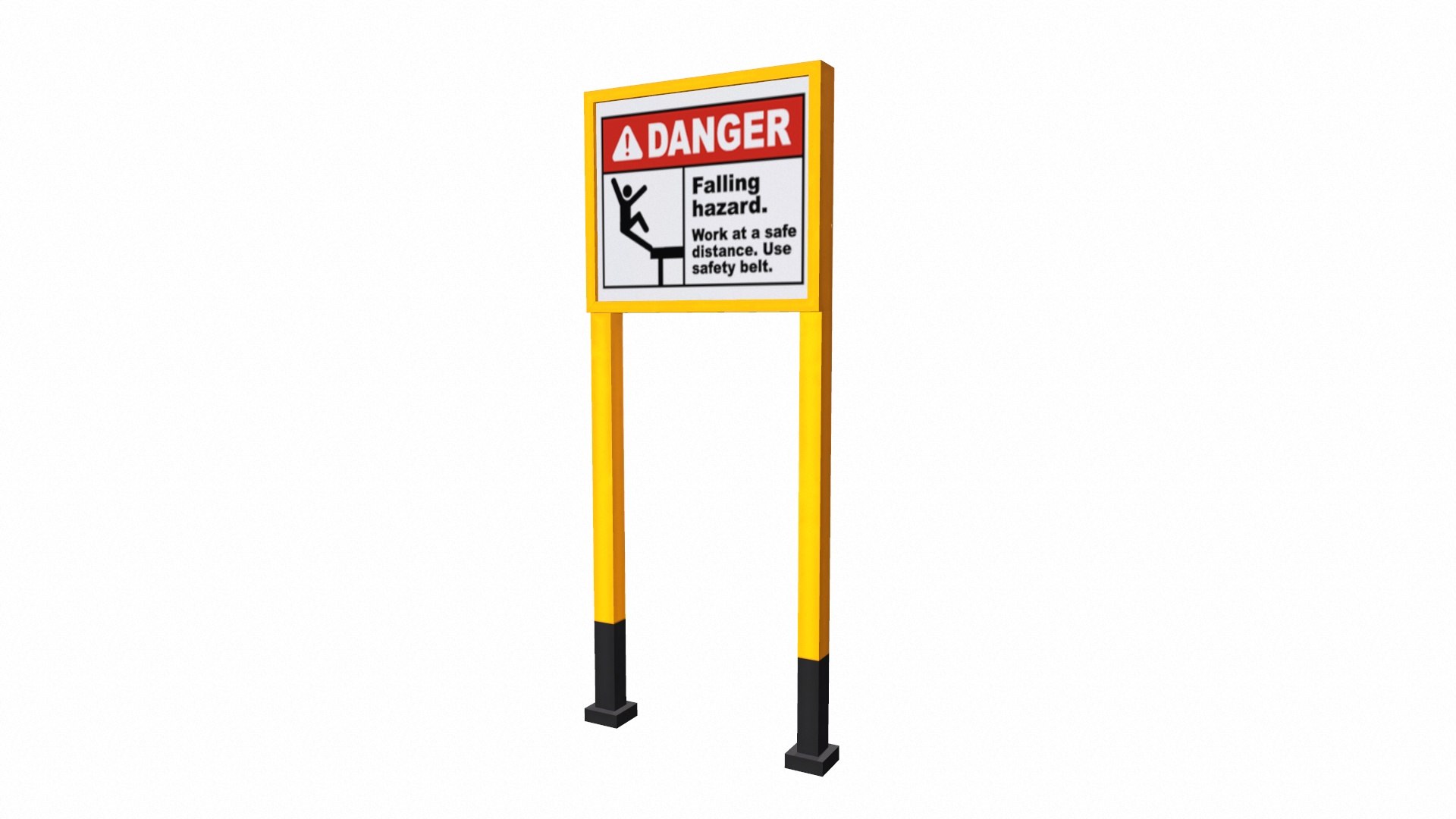 3D Model Falling Hazard Board - TurboSquid 2345531
