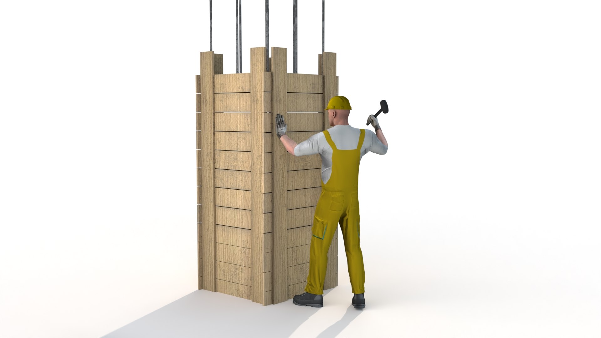 3D Workman Idle Animation 05 Model - TurboSquid 1875448