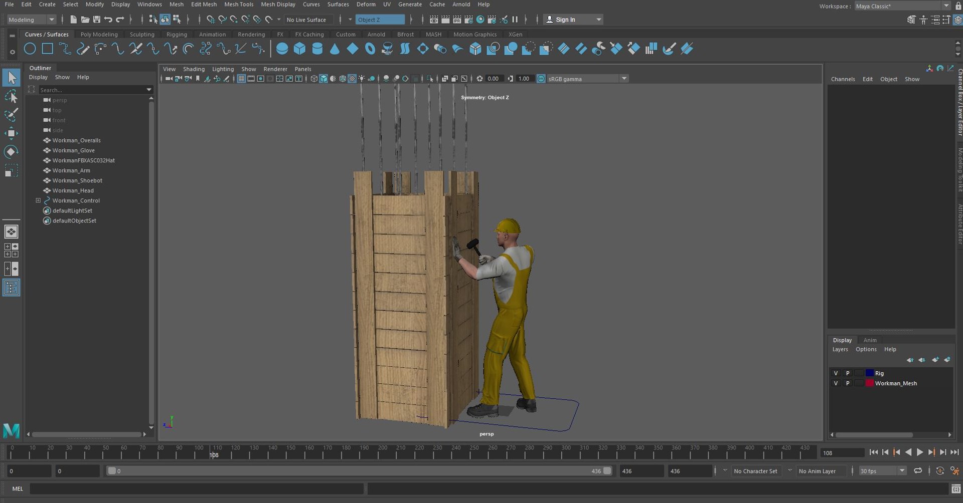 3D Workman Idle Animation 05 Model - TurboSquid 1875448